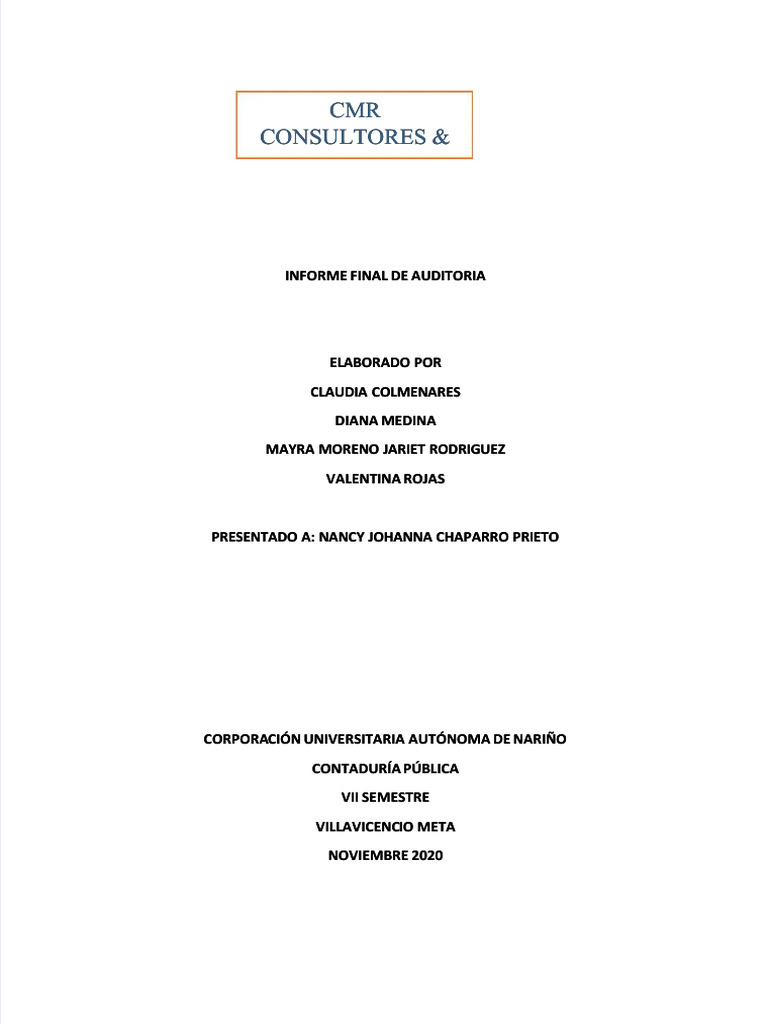 PDF Informe Final de Auditoria - Compress | PDF