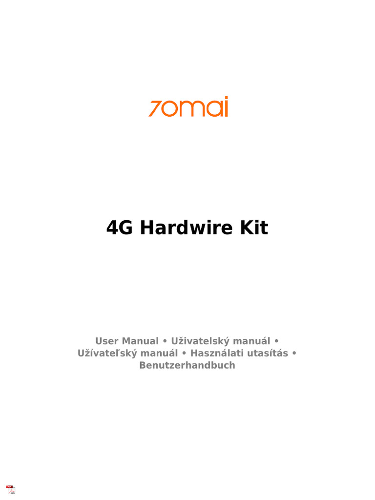 70mai UP04 4G Hardwire Kit Manual | PDF | Fuse (Electrical ...
