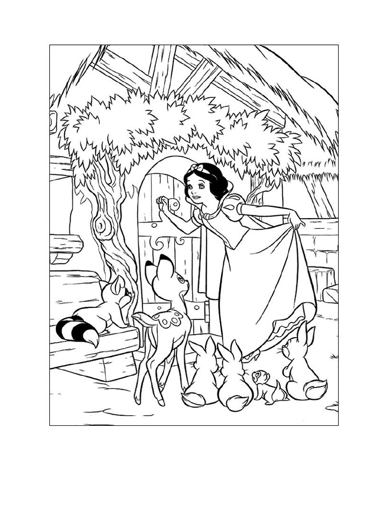 Coloring For Kids Snow White 861 | PDF