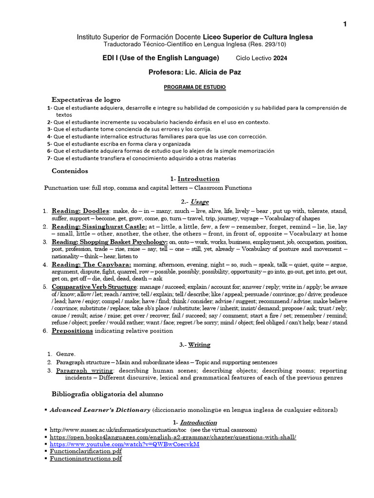 1- Syllabus | PDF | Human Communication | Syntax