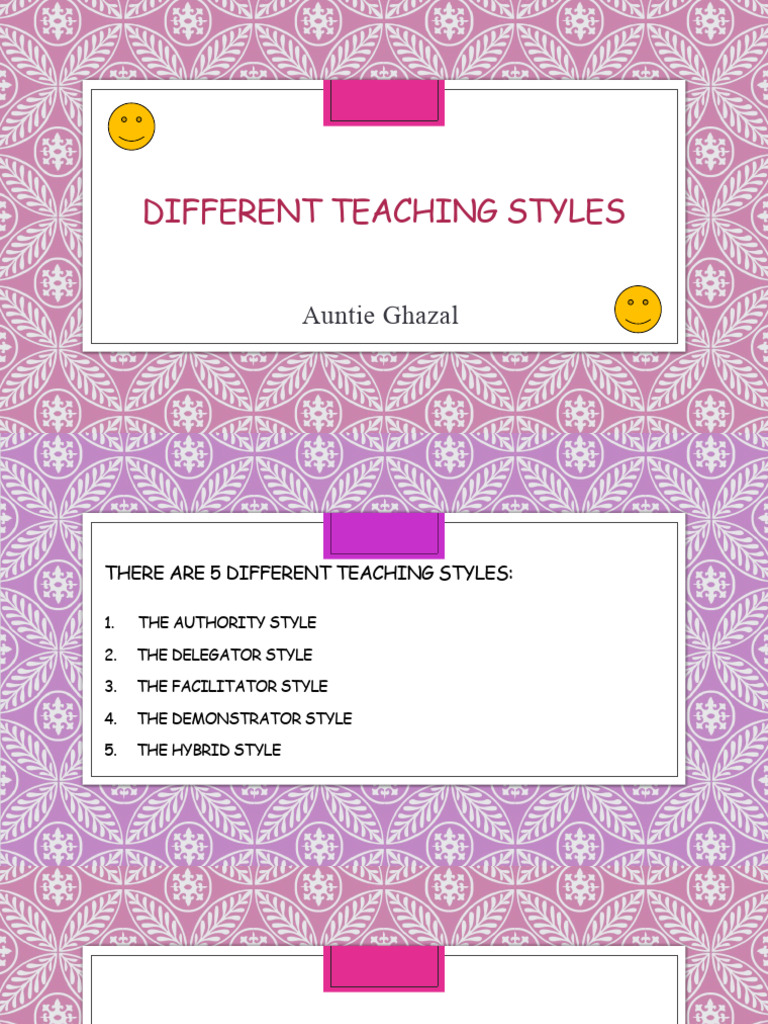 Different Teaching Styles | Download Free PDF | Teachers | Learning