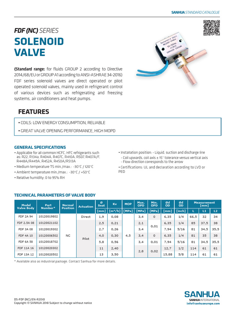 Ds FDF NC en r2010 1602250591 | PDF | Mains Electricity | Valve