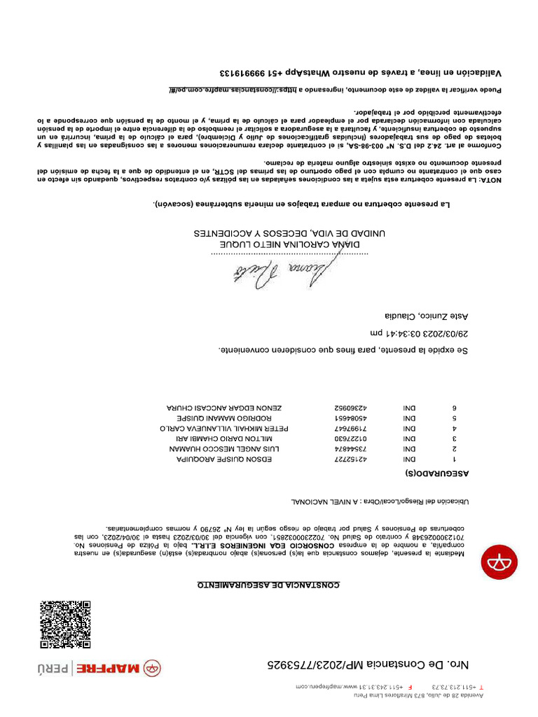 SCTR Pensión y Salud EQA | PDF