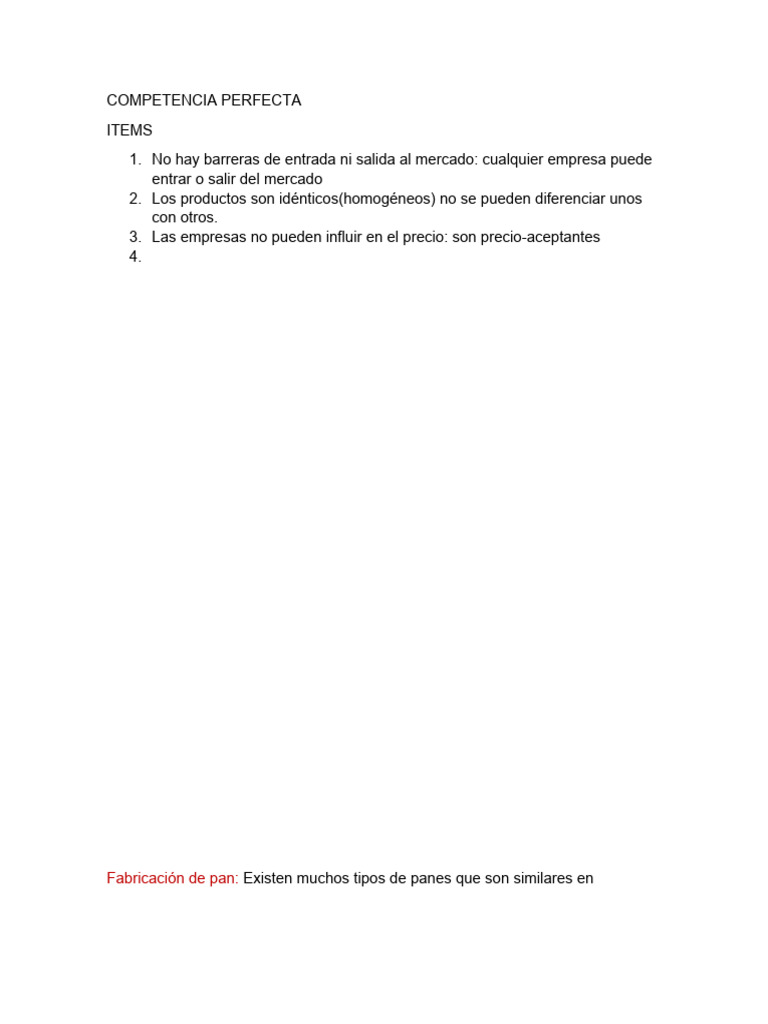 COMPETENCIA PERFECTA | PDF | Mercado (economía) | Competencia perfecta