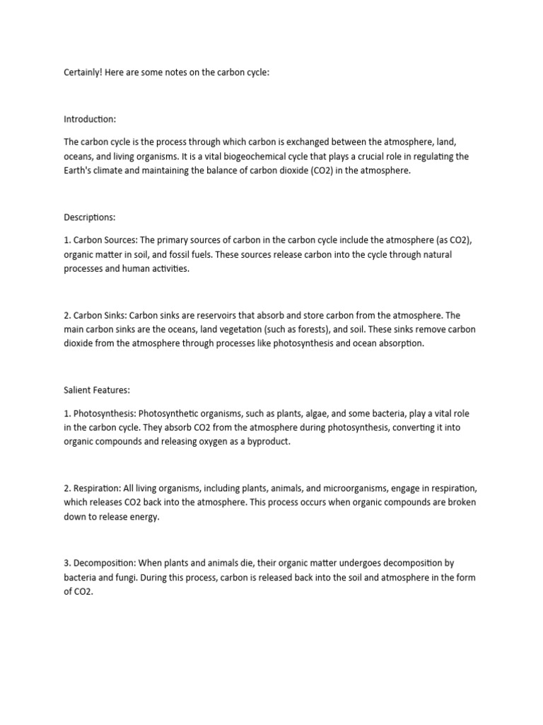 Carbon Cycle | PDF | Carbon Cycle | Carbon Dioxide Carbon Cycle | PDF | Carbon Cycle | Carbon Dioxide