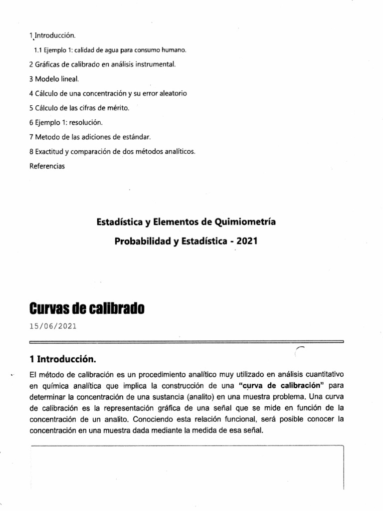 Curva de Calibrado | PDF