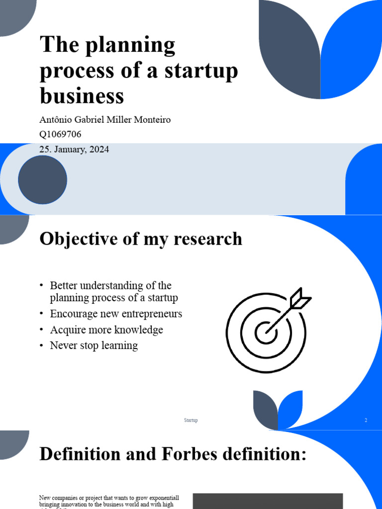 Planning A Startup | PDF | Startup Company | Small Business & Entrepreneurs