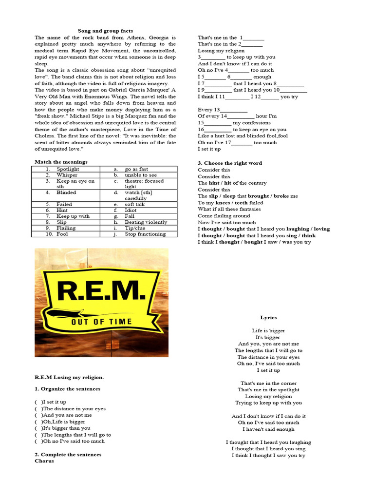 Losing - My - Religion - Rem | PDF | Rapid Eye Movement Sleep