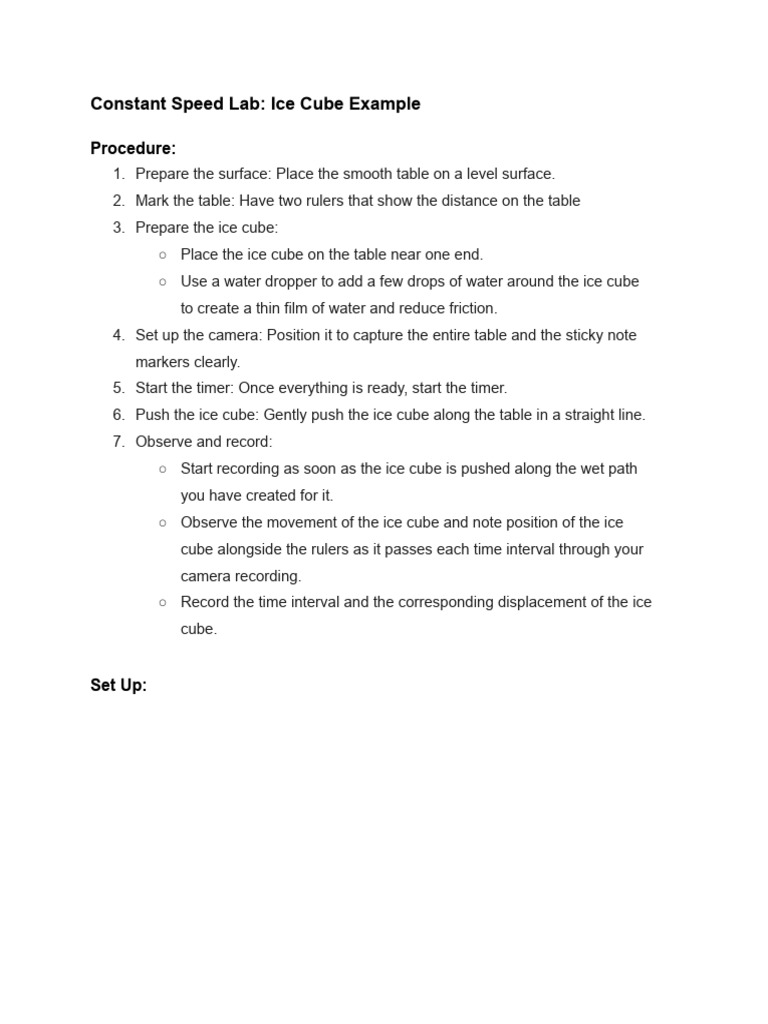 Ice Cube Lab | PDF