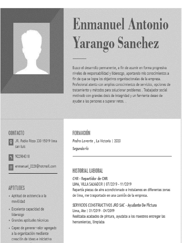 Mañu CV | PDF