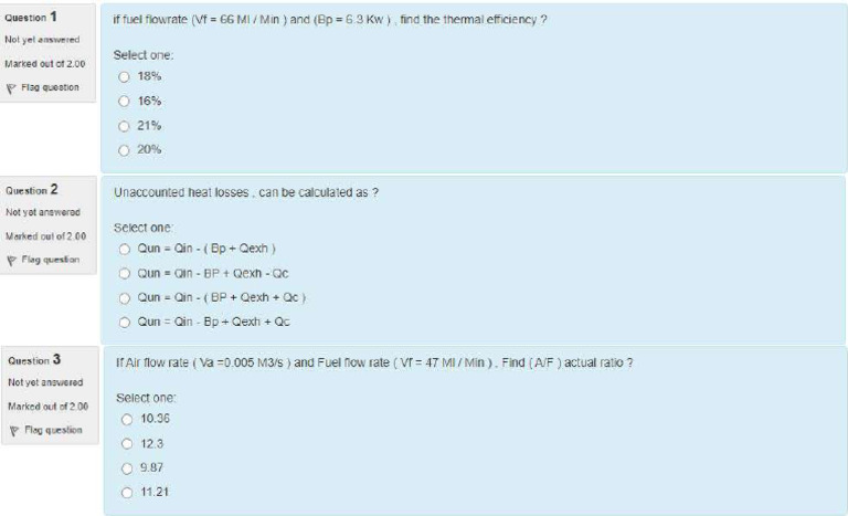 FINAL EXAM Internal Combustion Engines LAB | PDF