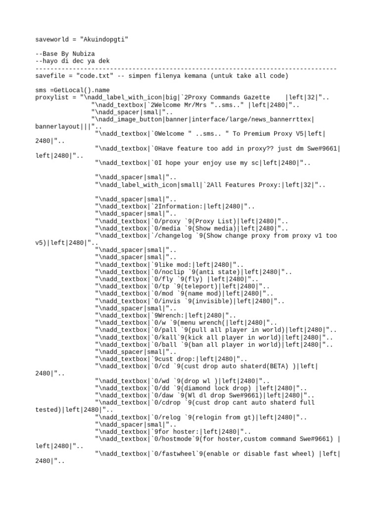 Script Proxy RGT | PDF