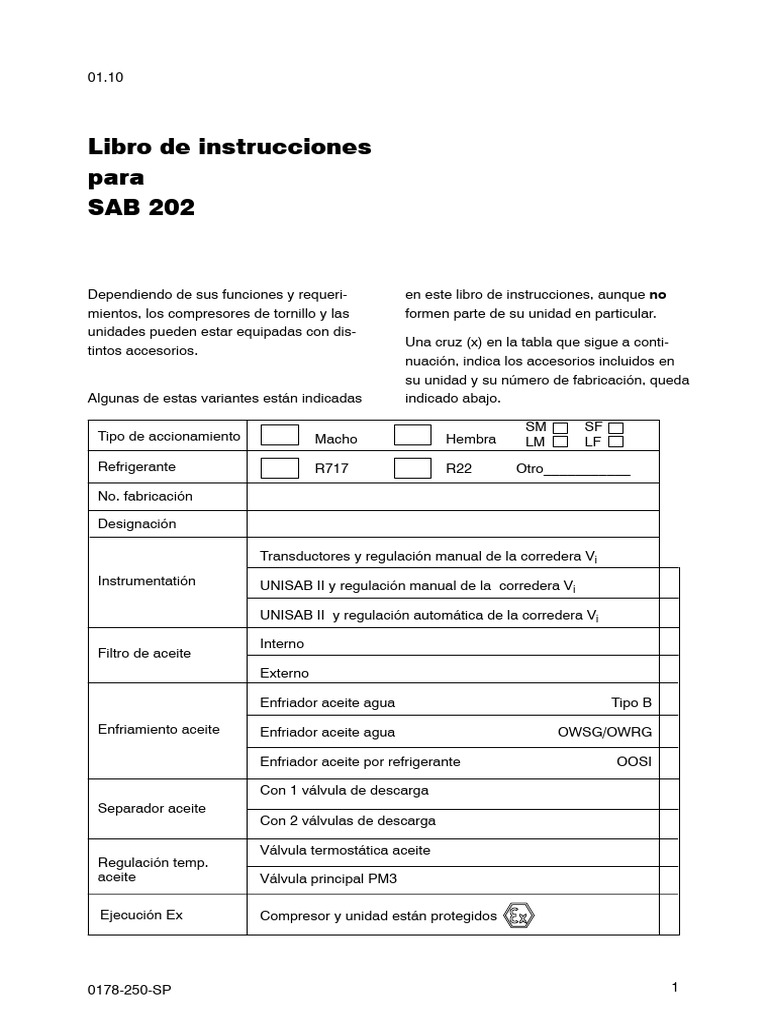 SAB 202 Manual | PDF | Amoníaco | Agua