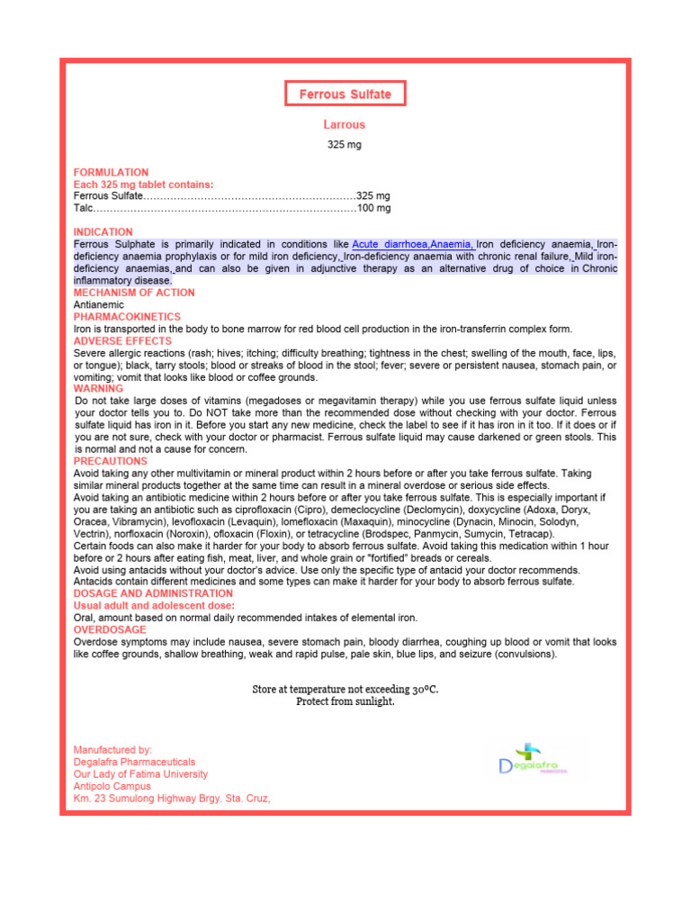 Exp 3 Insert | PDF | Anemia | Medical Specialties
