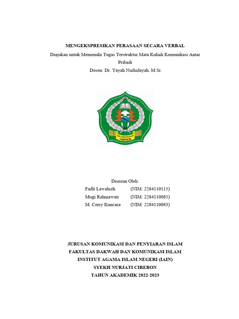 Mengekspresikan Perasaan Verbal | PDF | Pengembangan Diri