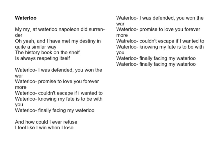 Nostalgic Reflections on Waterloo | PDF