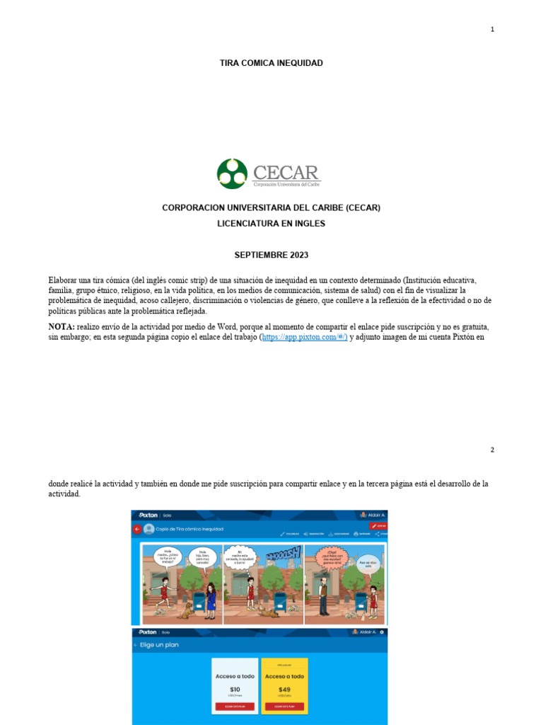 Tira Comica Inequidad | PDF