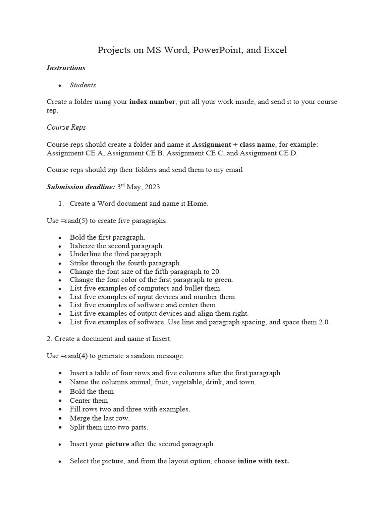 Microsoft Office Project | PDF | Microsoft Word | Computing