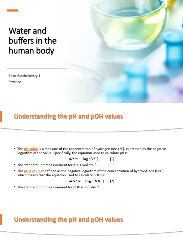 2. Water and buffers in the human body | PDF | Ph | Buffer Solution