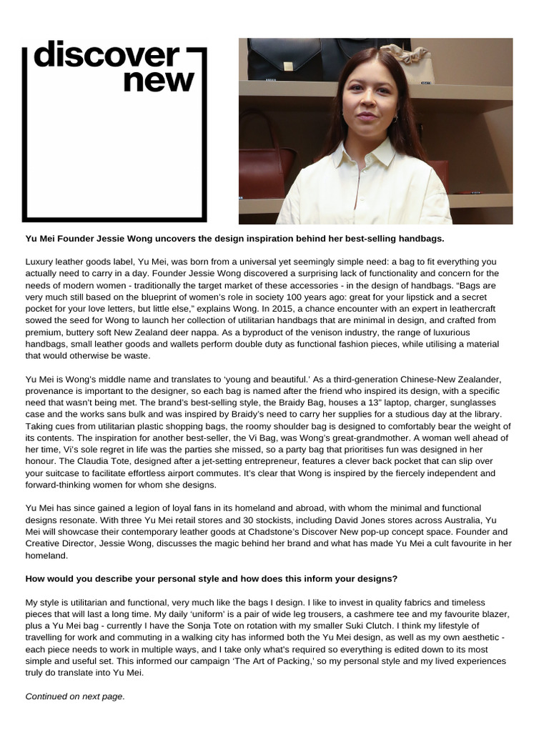 Discover New Yu Mei Blog | PDF | Handbag