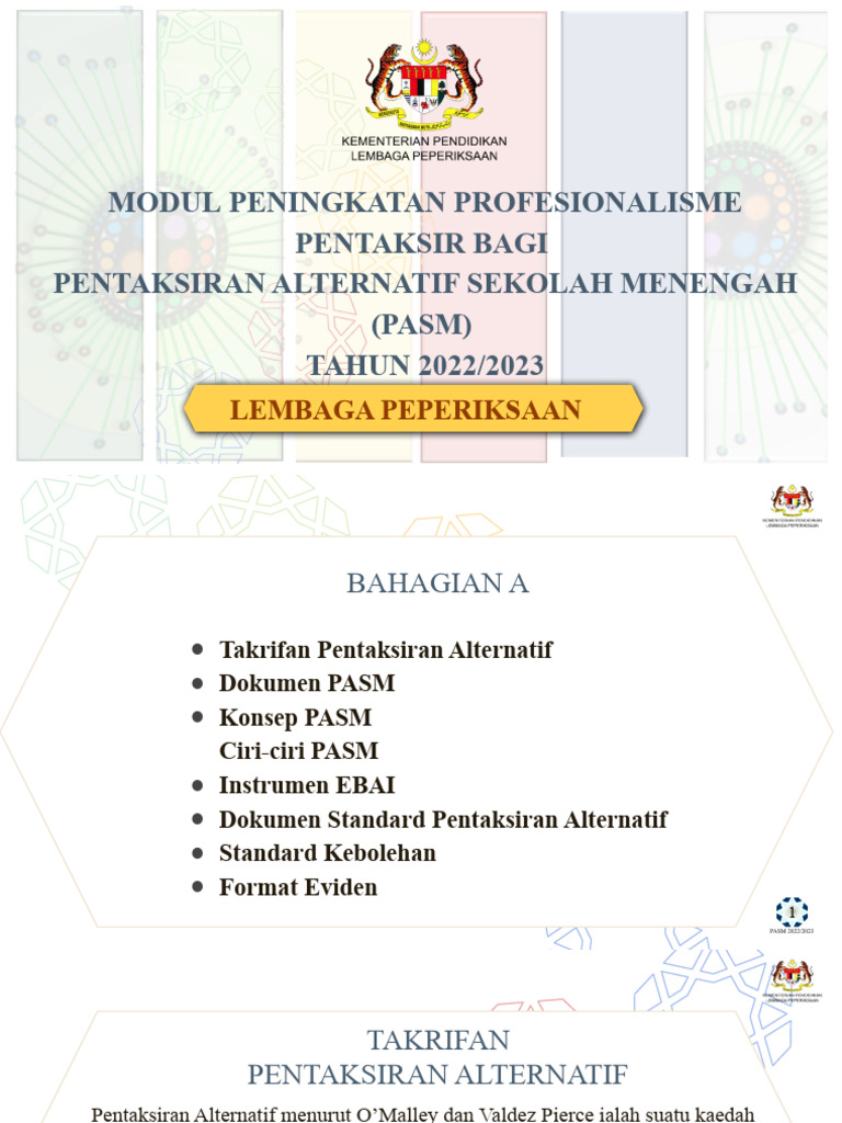 Modul Latihan Pentaksir Pasm 2022 Peserta 20 Julai 2022 | PDF