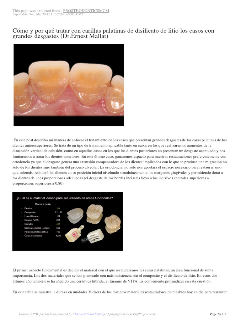 Como y Por Que Tratar Carillas Palatinas | PDF | Fractura | Diente