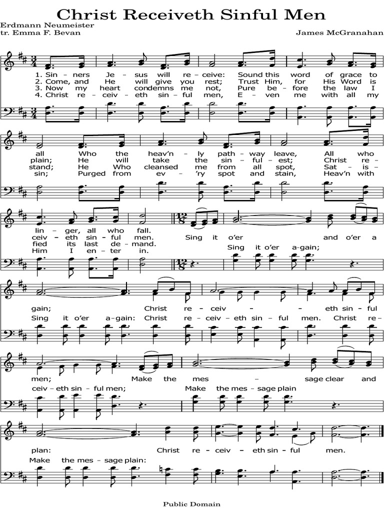 Christ_Receiveth_Sinful_Men | PDF | Christian Ethics | Sin