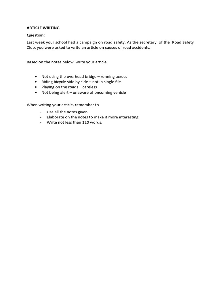 Article Road Safety | PDF | Traffic Collision | Road Traffic Safety