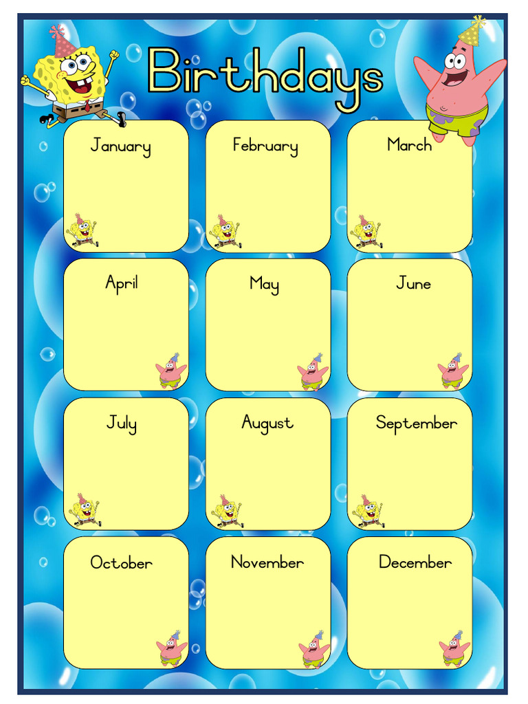 Birthday Chart | PDF