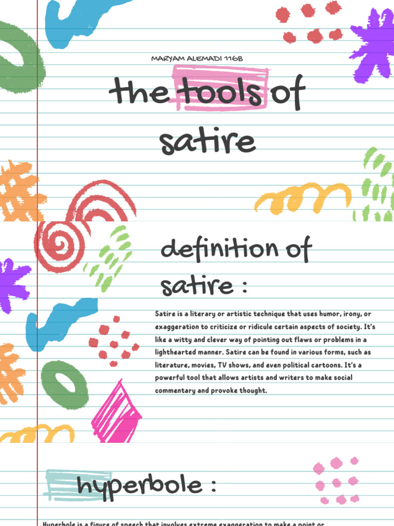 The Tools Of Satire Pdf Irony Satire