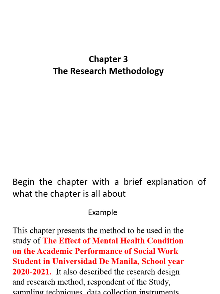 Chapter 3 The Research Methodology | PDF | Methodology | Quantitative ...