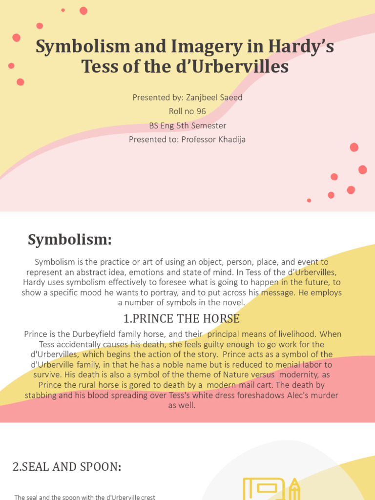 Symbolism in Tess | PDF | Tess Of The D'urbervilles