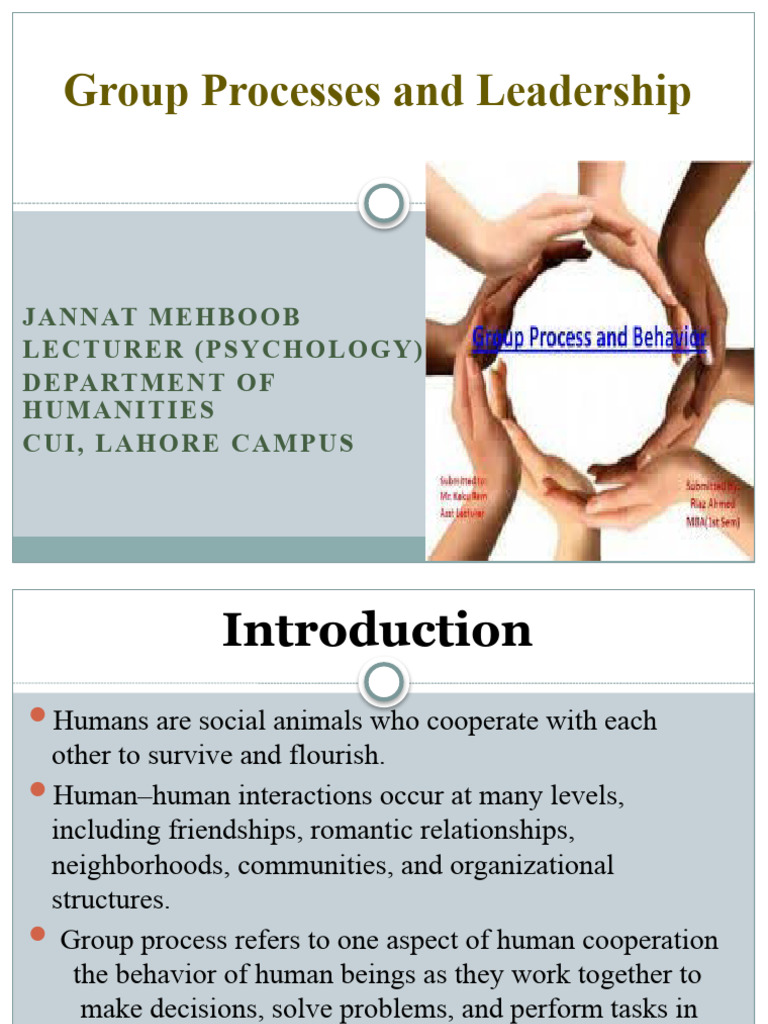 Group Processes and Leadership | PDF | Leadership | Mediation