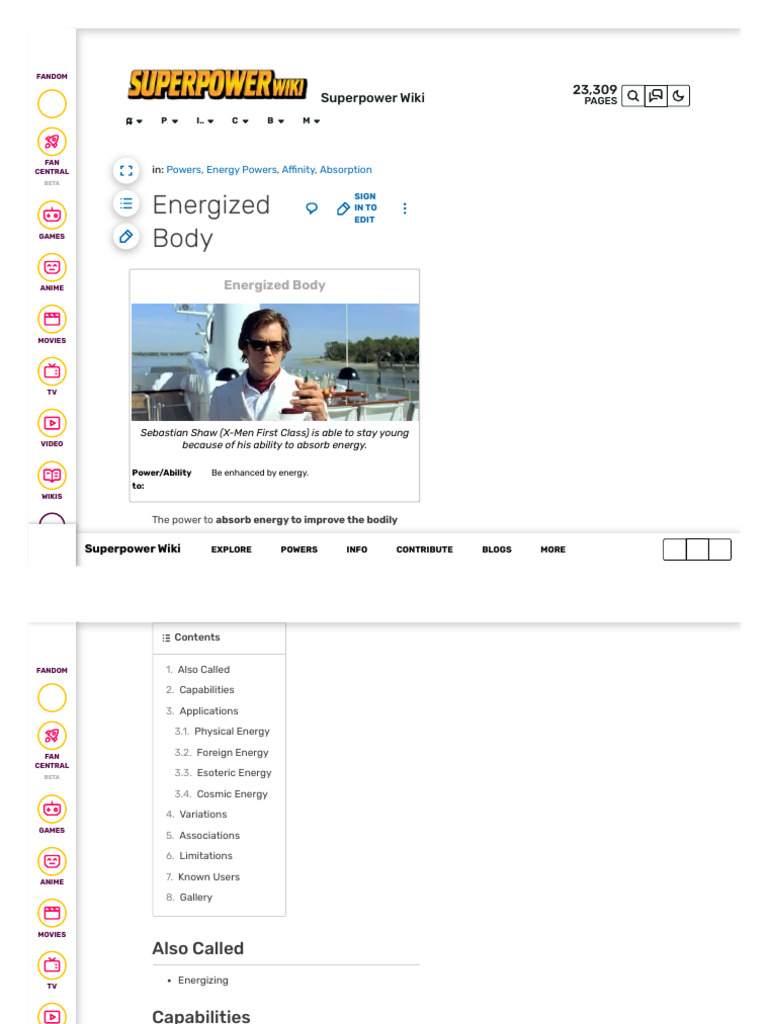 Energized Body Superpower Overview | PDF | Radiation | Fandom