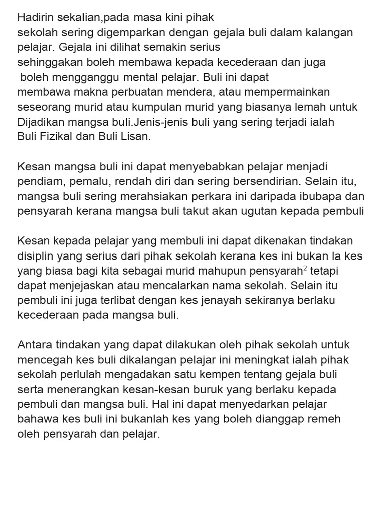 Langkah"mencegah Pembuli | PDF