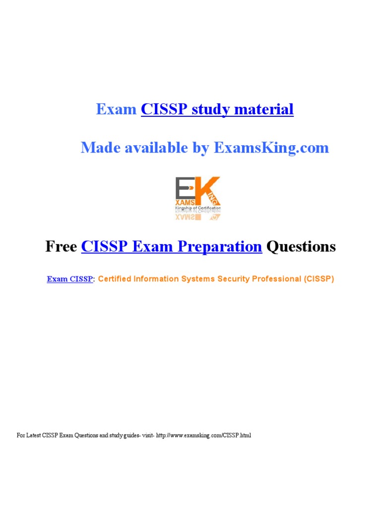 Cissp Sample Questions | PDF