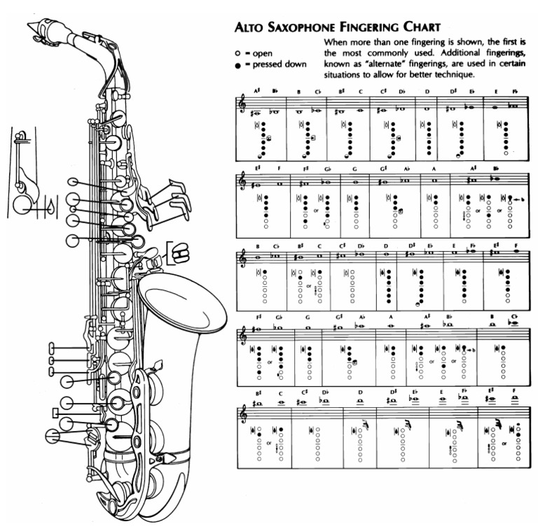 Fingering Chart - Alto Sax | PDF