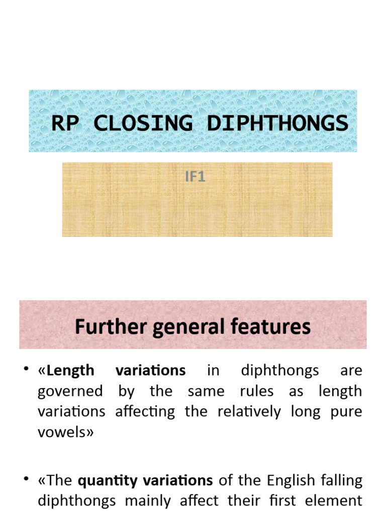 Closing Diphthongs | PDF | English Language | Language Families