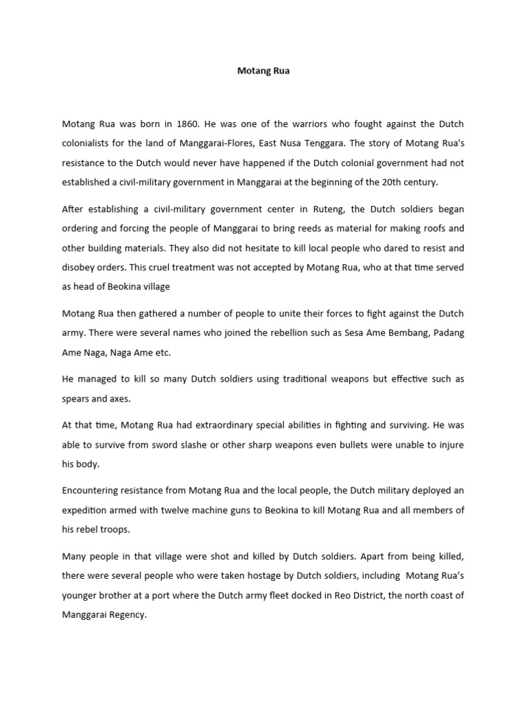 Motang Rua | PDF | Travel