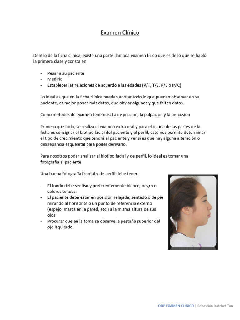 Clase 7 - Examen Clínico | PDF