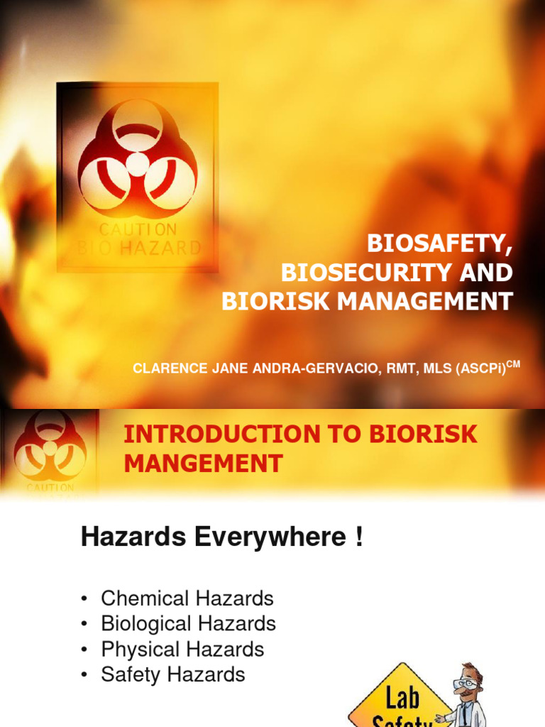 Biorisk MGT | PDF | Personal Protective Equipment | Hazards