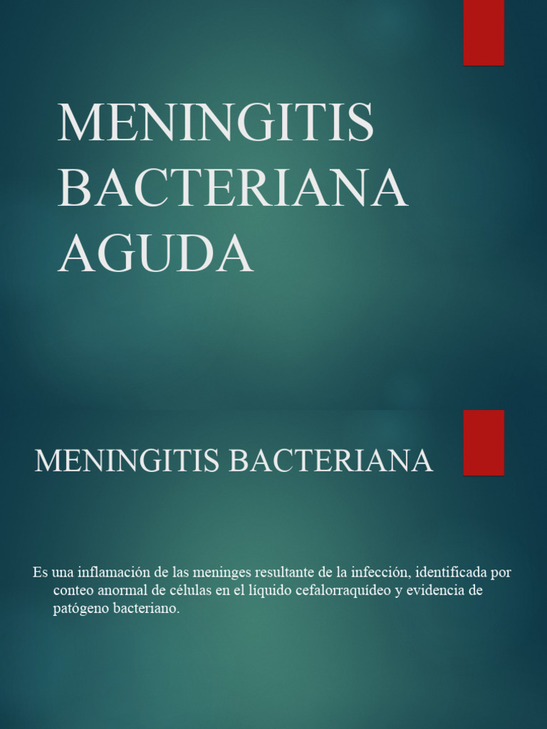 Meningitis Bacteriana | PDF | Meningitis | Especialidades Medicas
