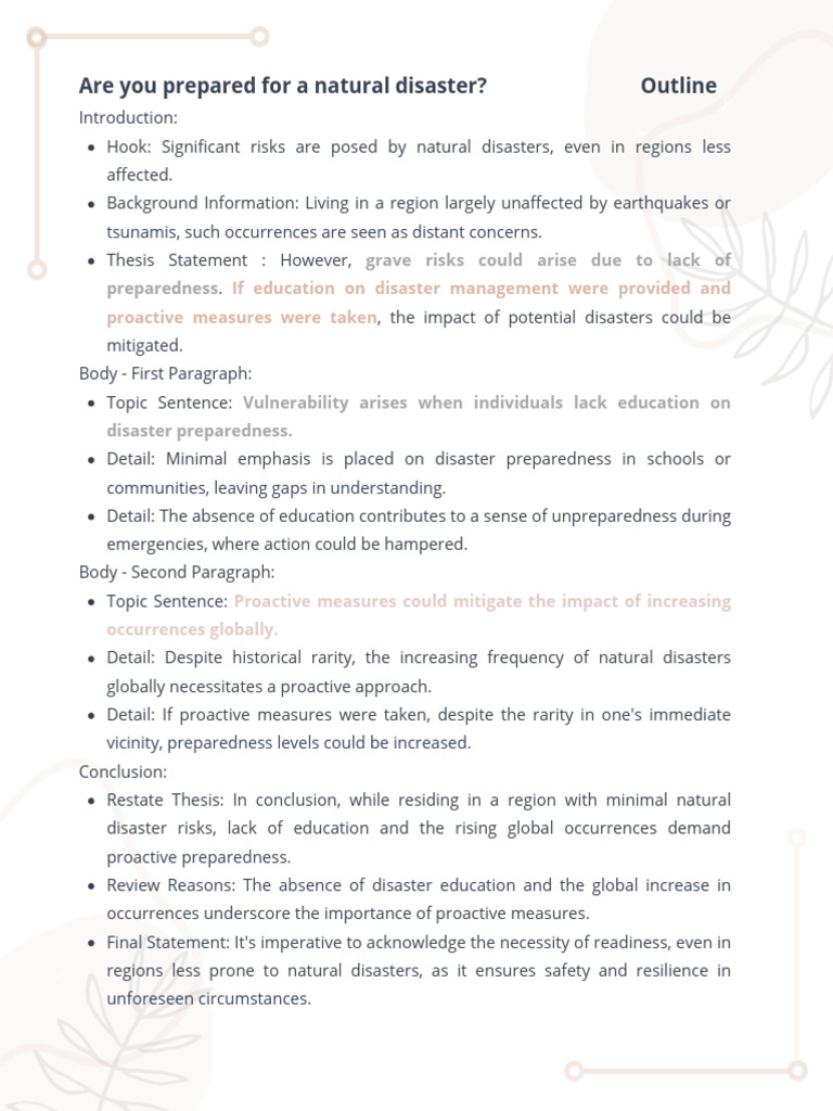 The Causes of a Natural Disaster (1) | PDF | Emergency Management ...