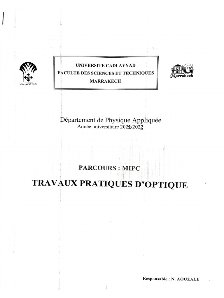 tp optique | PDF