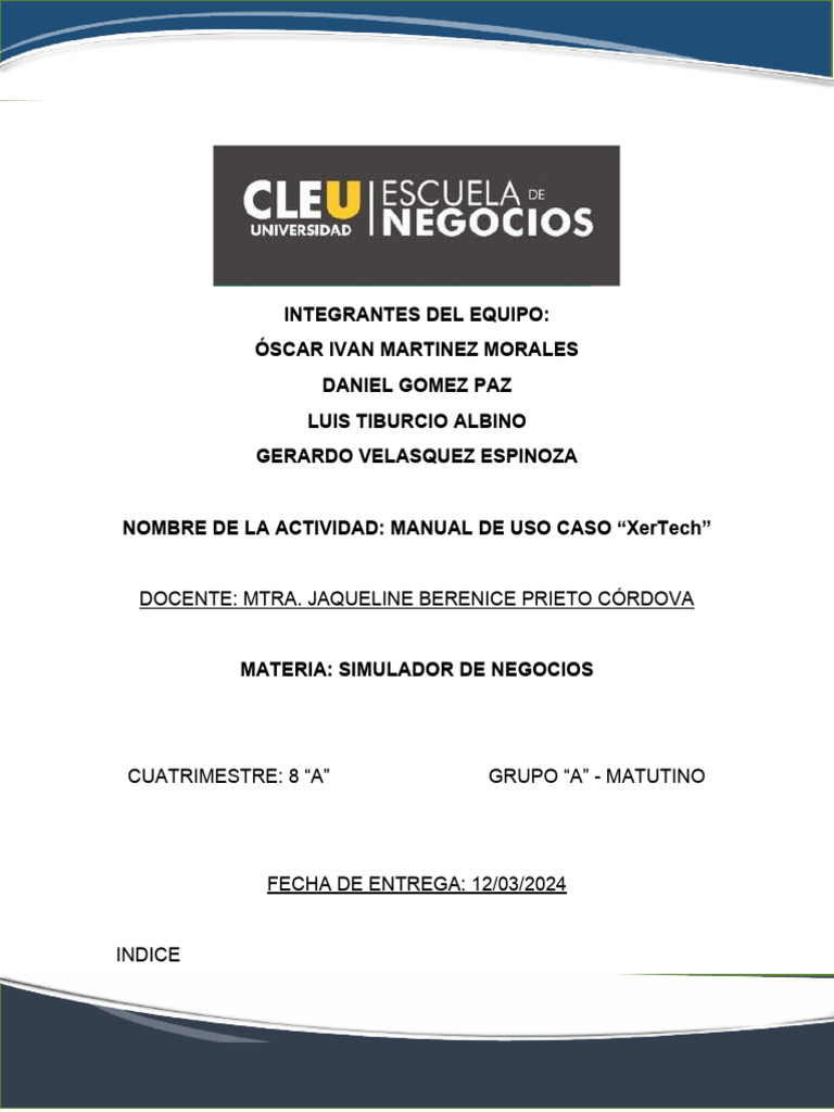 Manual Xertech | PDF | Business | Mercado (economía)