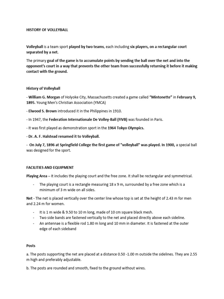 Pe 4 Midterm Reviewer | PDF | Volleyball | Sports Rules And Regulations