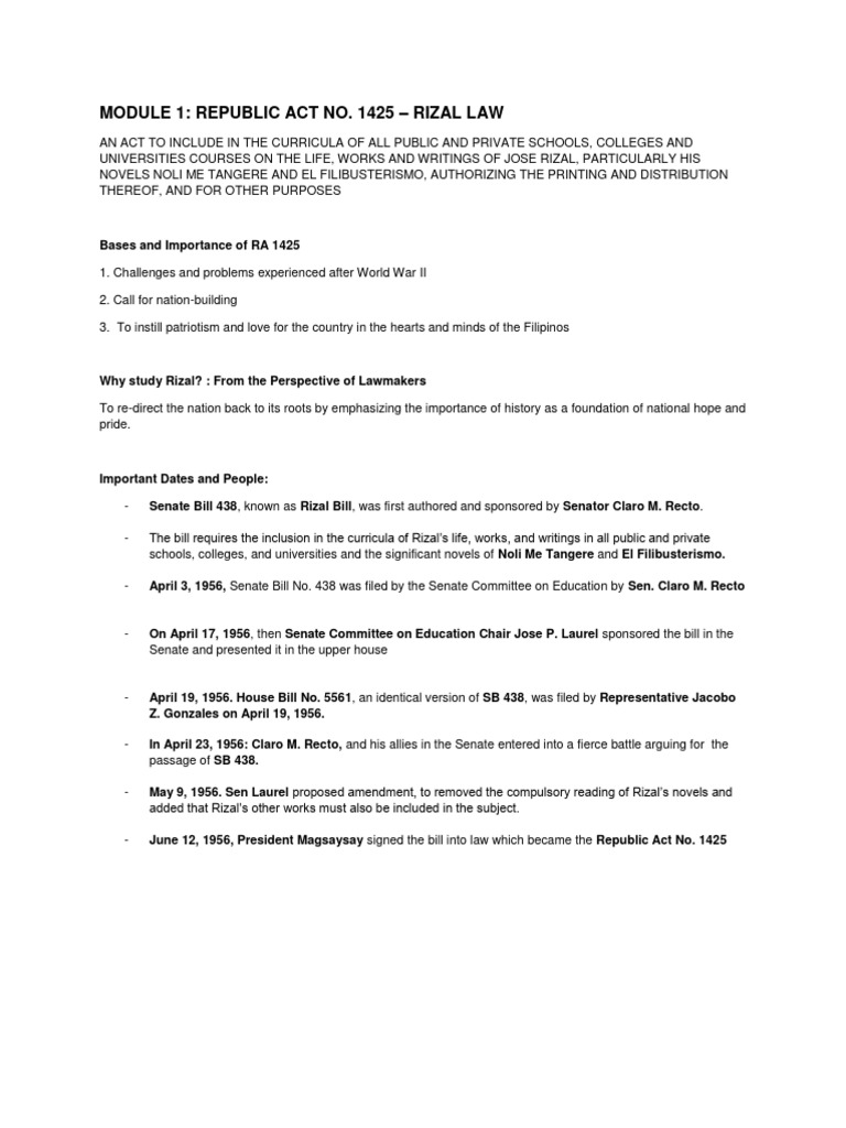 Life and Works of Rizal - Reviewer | PDF