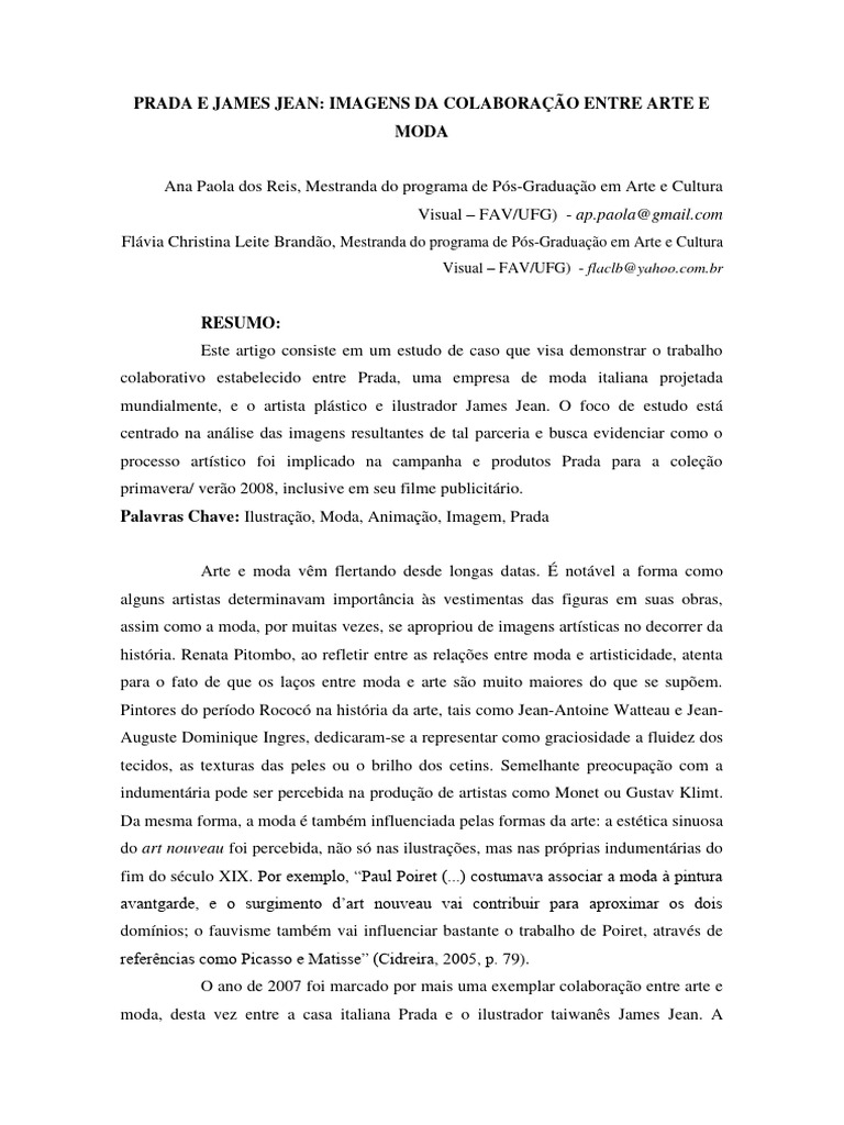 Prada James Jean - Brandão e Reis - Versão Final ECOM | PDF | Narrativa ...