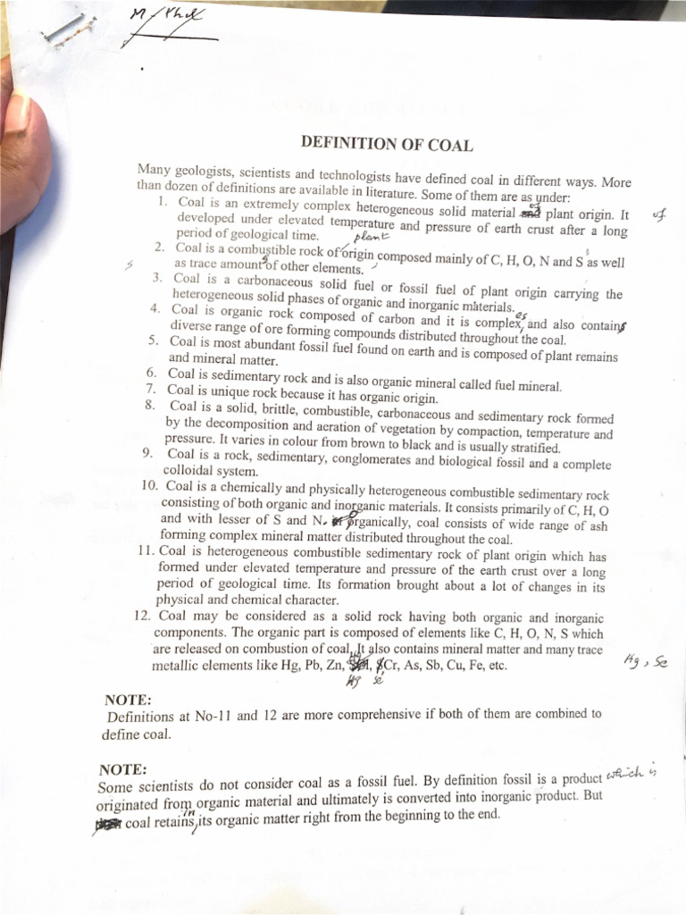 Defination of Coal | PDF