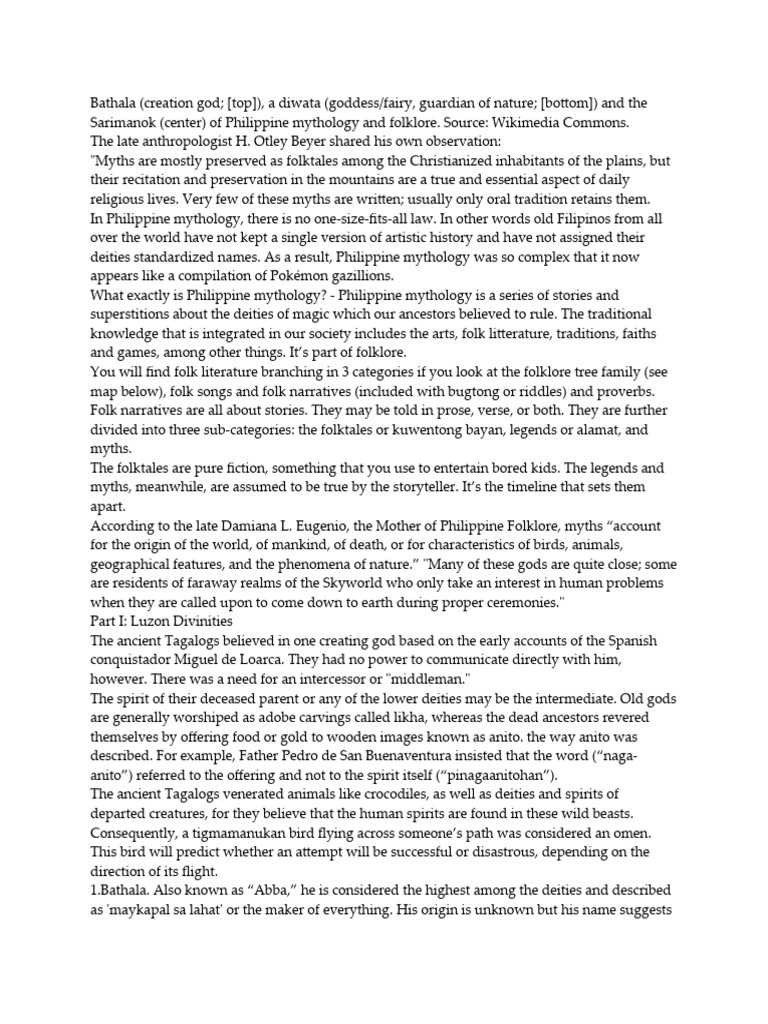 Bathala | PDF | Deities | Folklore